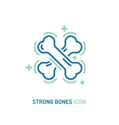 Strong healthy bones icon editable Royalty Free Vector Image