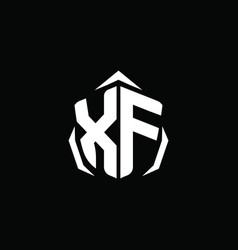 Fx initial monogram logo circle rounded Royalty Free Vector