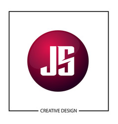 Initial letter js logo template design Royalty Free Vector