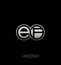Ef logo monogram with triangle shape and circle Vector Image