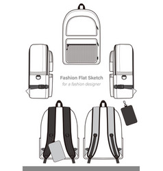 Backpack design template Royalty Free Vector Image