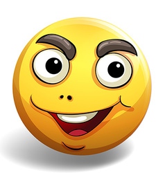 Nervous smile emoji emoticon Royalty Free Vector Image