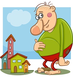 Giant fantasy character cartoon Royalty Free Vector Image