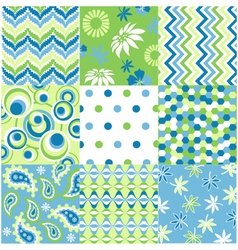 Seamless patterns with fabric texture Royalty Free Vector