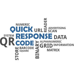 Word cloud - qr code Royalty Free Vector Image