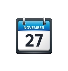 November 27 Calendar icon Royalty Free Vector Image