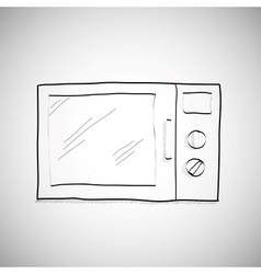 3d realistic microwave oven Royalty Free Vector Image