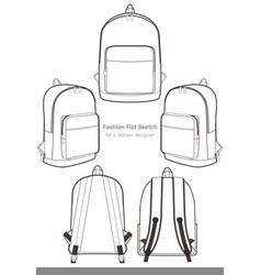 Backpack design template Royalty Free Vector Image