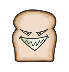 Fresh toast bread isolated cartoon Royalty Free Vector Image