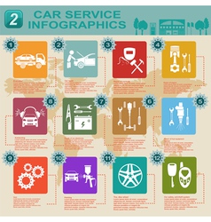 Car service repair infographics Royalty Free Vector Image