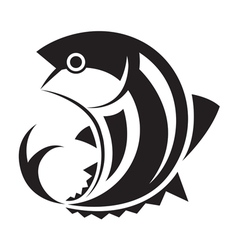 Graphic fish in pot Royalty Free Vector Image - VectorStock