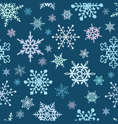 Christmas seamless pattern paper snowflakes Vector Image