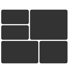 Empty collage template for photo Royalty Free Vector Image