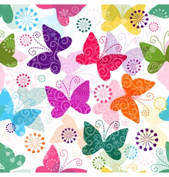 Seamless white floral spring pattern Royalty Free Vector