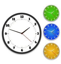 Wall clock set at 4 o clock Royalty Free Vector Image