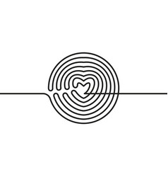 Continuous line drawing circle transformed Vector Image
