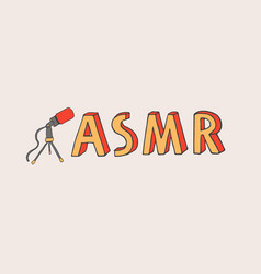 Asmr logo emblem Royalty Free Vector Image - VectorStock