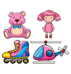 Pink toys Royalty Free Vector Image - VectorStock