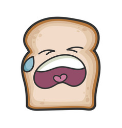 Bread slice cartoon Royalty Free Vector Image - VectorStock