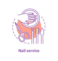 Doodle manicure equipment nail manicure tools Vector Image