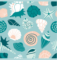 Underwater creatures seamless pattern Royalty Free Vector