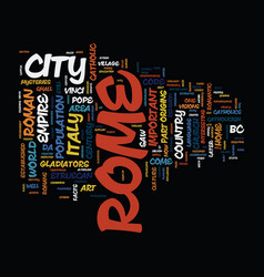 Rome word cloud concept Royalty Free Vector Image