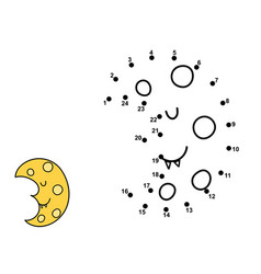 Matching game for kids with a rocket and moon Vector Image