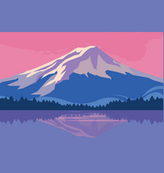 Landscape with lake scene icon Royalty Free Vector Image