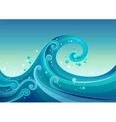 Four scenes of ocean waves Royalty Free Vector Image