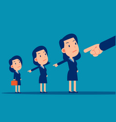 Business people team lay blame at someone Vector Image