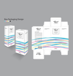 Tissue box packaging design template Royalty Free Vector