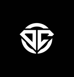 Sp monogram logo with diamond shape and ring Vector Image