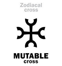 Astrology hermetic cross Royalty Free Vector Image
