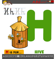 Cartoon maze activity with bee and hive Royalty Free Vector