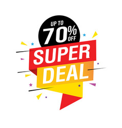Outlet banner design Royalty Free Vector Image