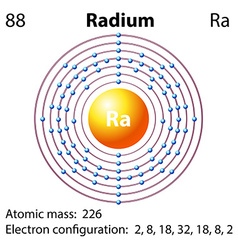 Diagram representation element radium Royalty Free Vector