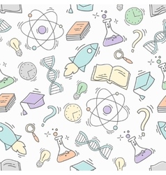 Hand drawn science seamless pattern Royalty Free Vector