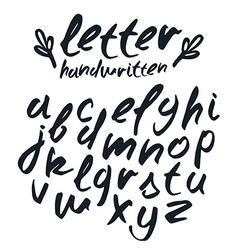 Hand drawn lettering font brush script Royalty Free Vector
