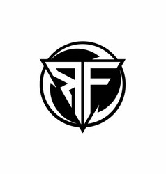 Rf logo letter monogram with triangle shape Vector Image