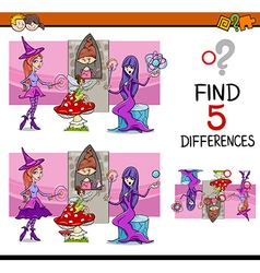 Preschool differences activity task Royalty Free Vector