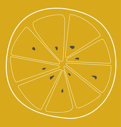 Lemon horizontal cut Royalty Free Vector Image
