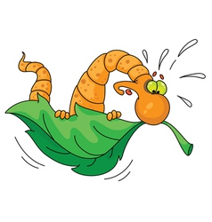 Flying worm Royalty Free Vector Image - VectorStock