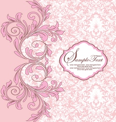 Pink damask background Royalty Free Vector Image