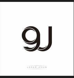 Gj initial letter split lowercase modern monogram Vector Image