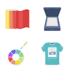 Scanner color palette and other equipment Vector Image