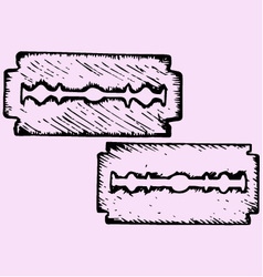 Grunge razor blade Royalty Free Vector Image - VectorStock