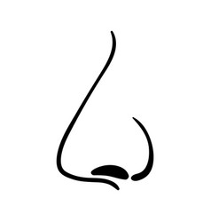Human nose side view Royalty Free Vector Image