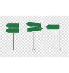 Blank street sign isolated transparent background Vector Image