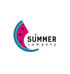 Abstract logo color slice citrus fruits Royalty Free Vector