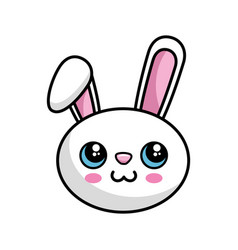 Kawaii rabbit ico Royalty Free Vector Image - VectorStock
